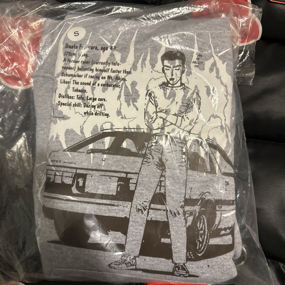 Initial D Bunta Fujiwara Manga Panel Hoodie - Gem